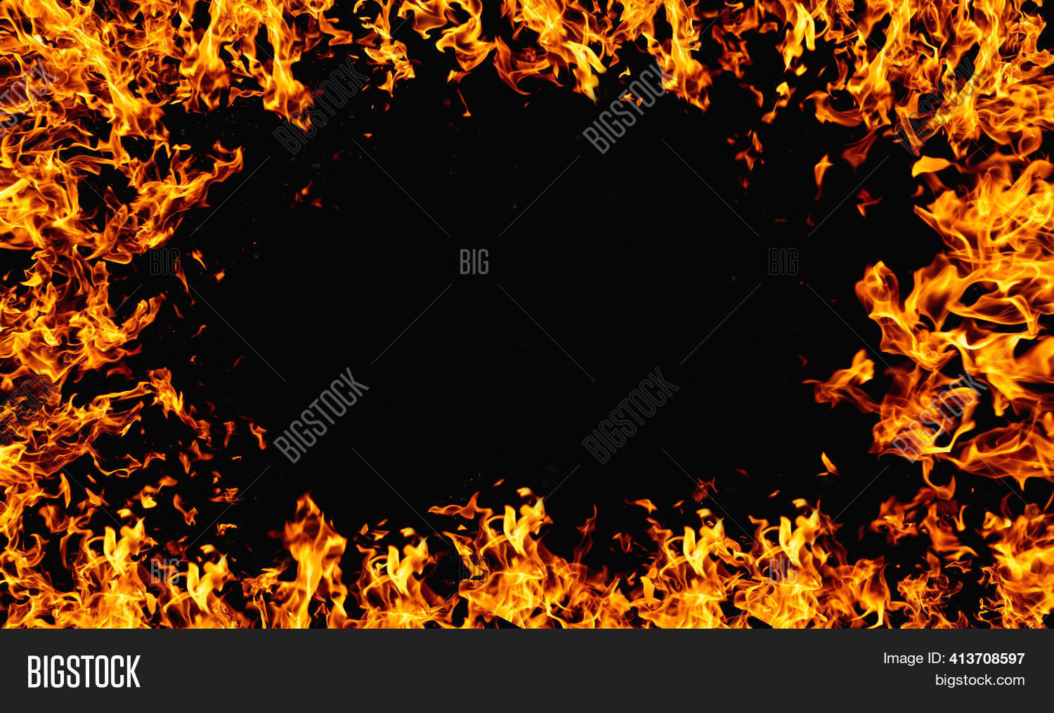 Fire Banner. Burning Image & Photo (Free Trial) | Bigstock