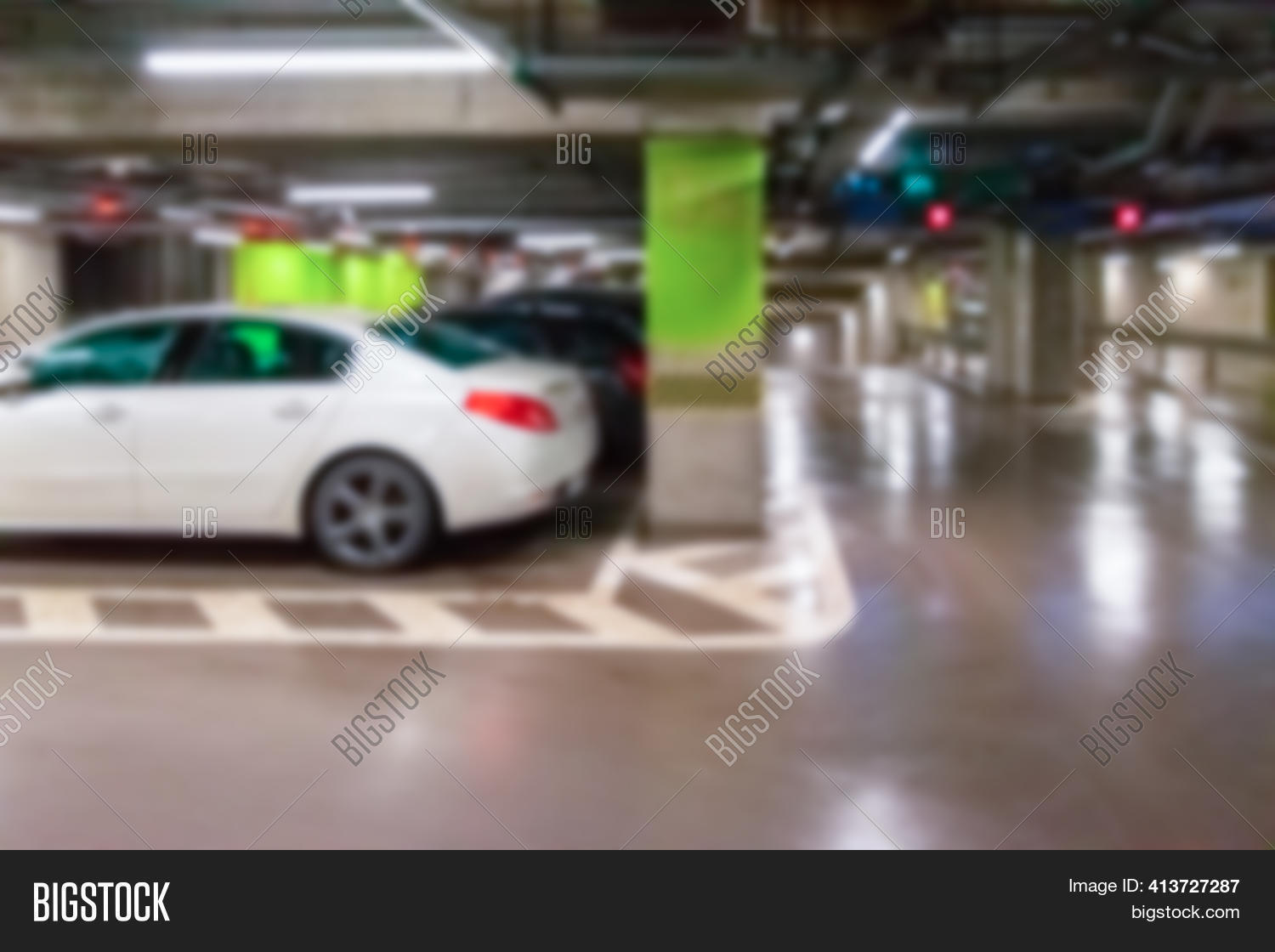 Parking Garage Blurred Image & Photo (Free Trial) | Bigstock