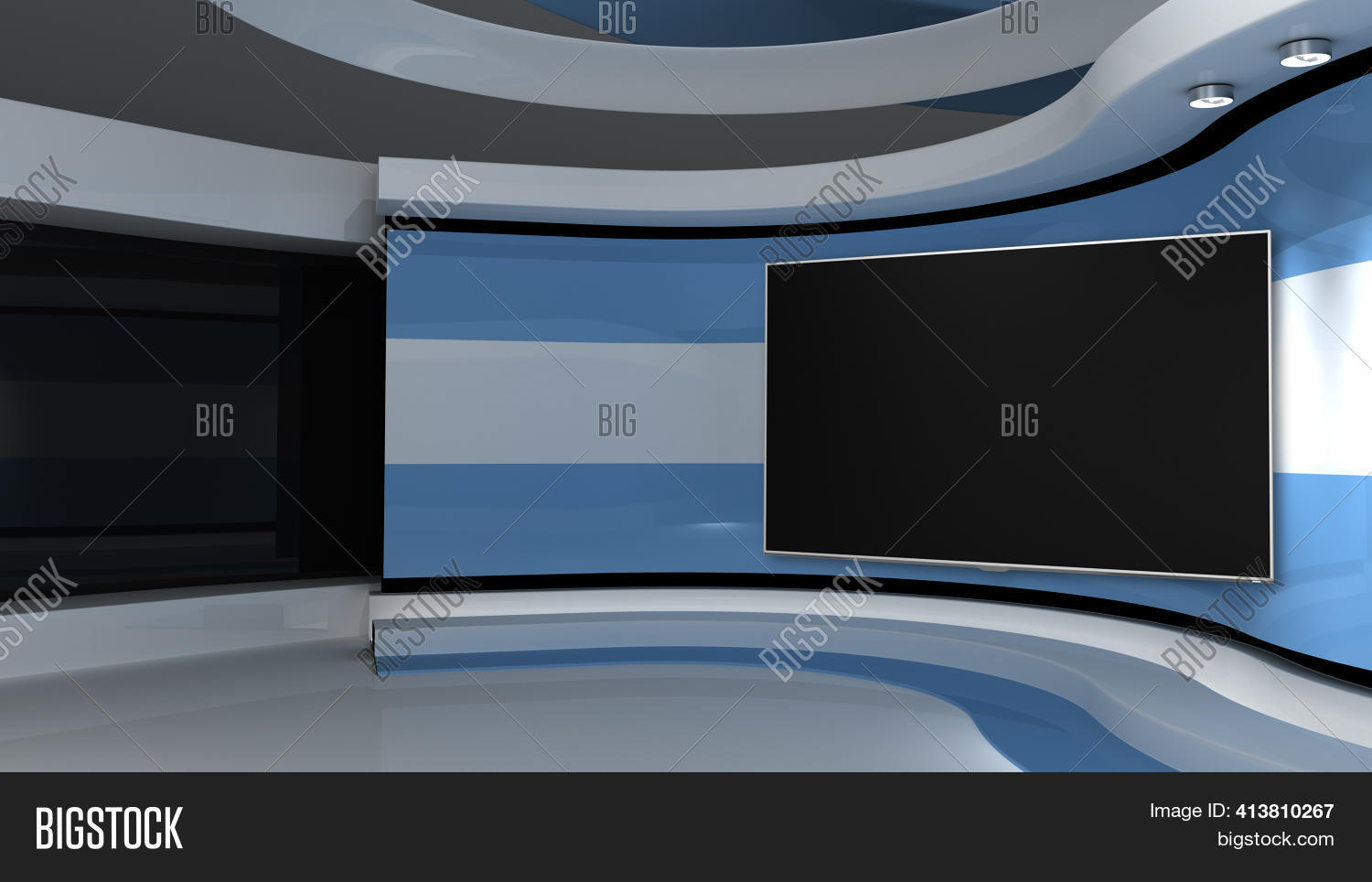Tv Studio. Light Blue Image & Photo (Free Trial) | Bigstock