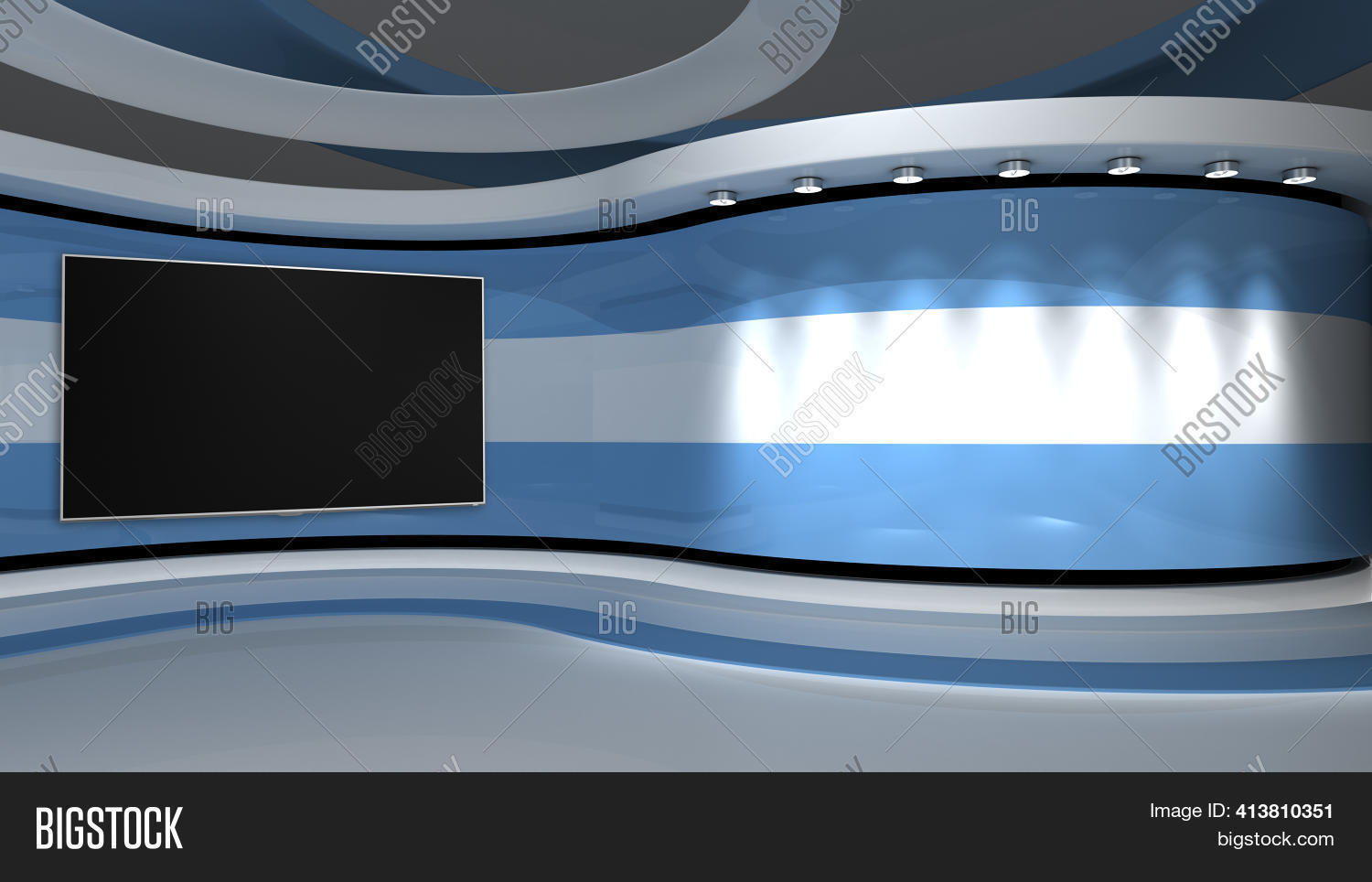 Tv Studio. Light Blue Image & Photo (Free Trial) | Bigstock