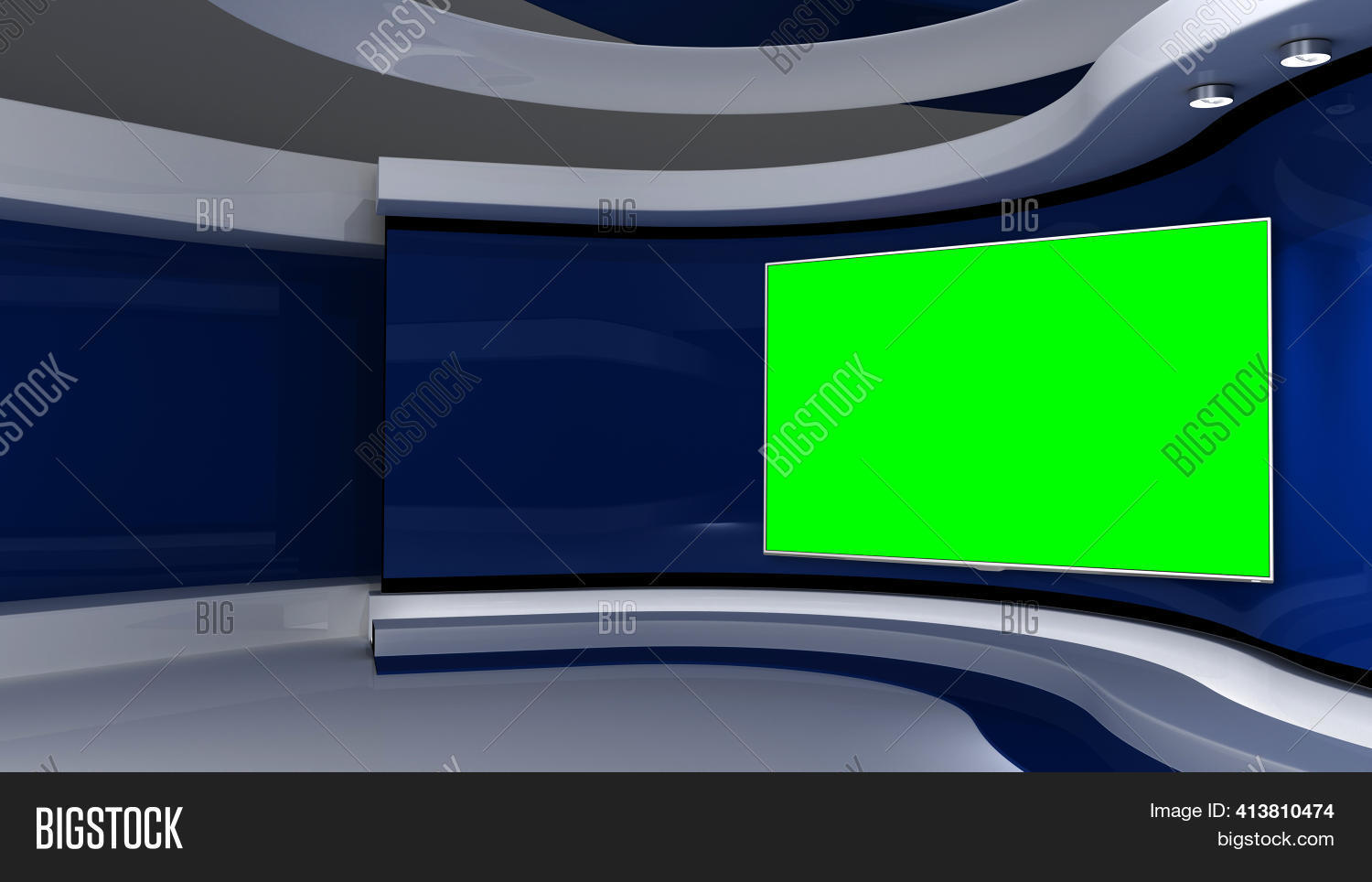 Tv Studio. Blue Image & Photo (Free Trial) | Bigstock