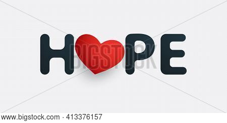Hope - Lettering Red Vector & Photo (Free Trial) | Bigstock