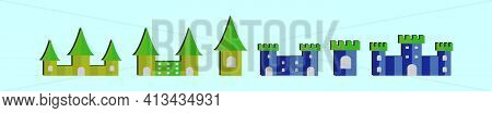 Set Fort Cartoon Icon Vector & Photo (Free Trial) | Bigstock