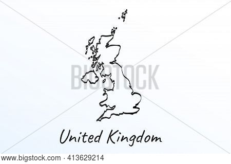 Hand Draw Map United Vector & Photo (Free Trial) | Bigstock