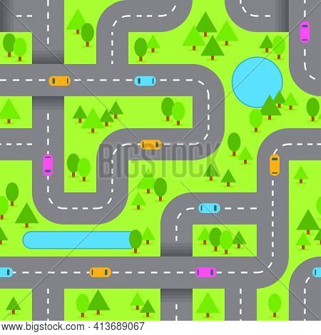 Cute Road Map Vector & Photo (Free Trial) | Bigstock
