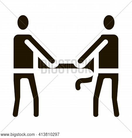 Tug War Battle Glyph Vector & Photo (Free Trial) | Bigstock