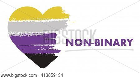 Non Binary Flag. Lgbt Image & Photo (Free Trial) | Bigstock