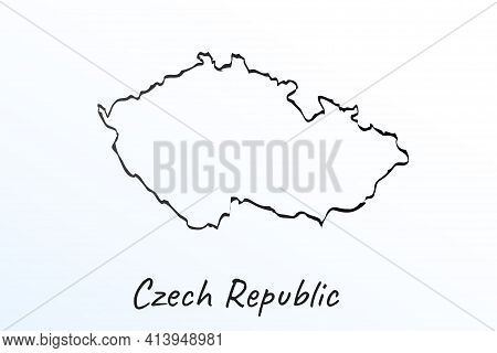Hand Draw Map Czech Vector & Photo (Free Trial) | Bigstock