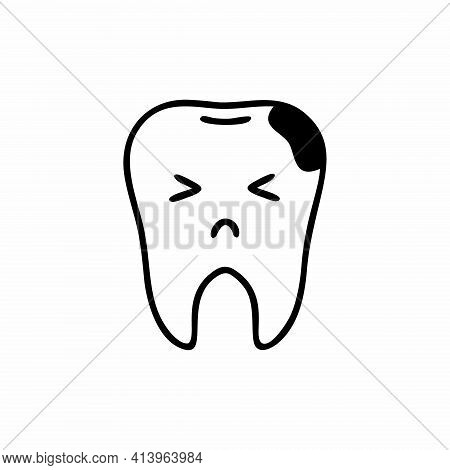 Sad Tooth Cavity. Vector & Photo (Free Trial) | Bigstock