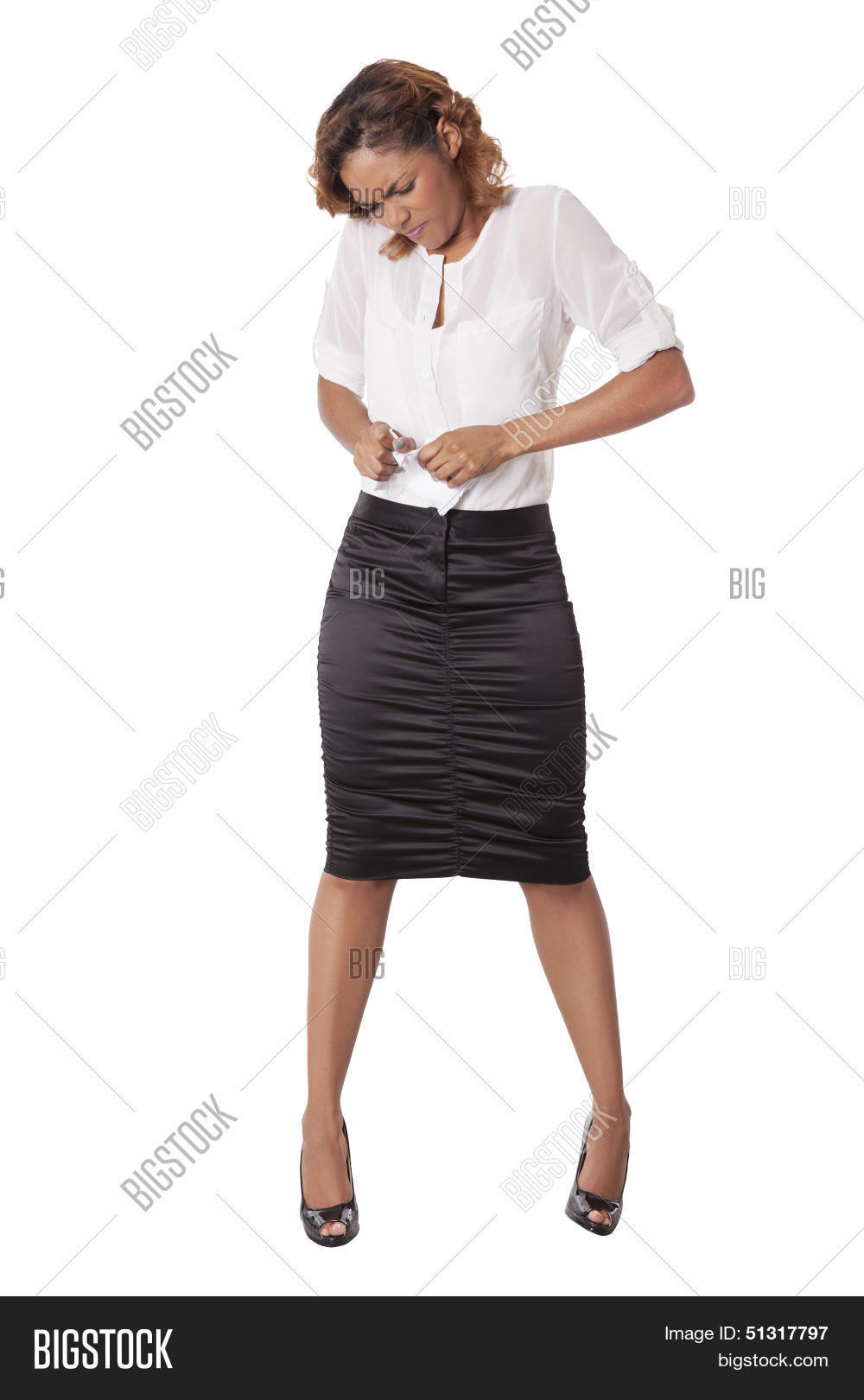 Angry Woman Rips Paper Image & Photo (Free Trial) | Bigstock