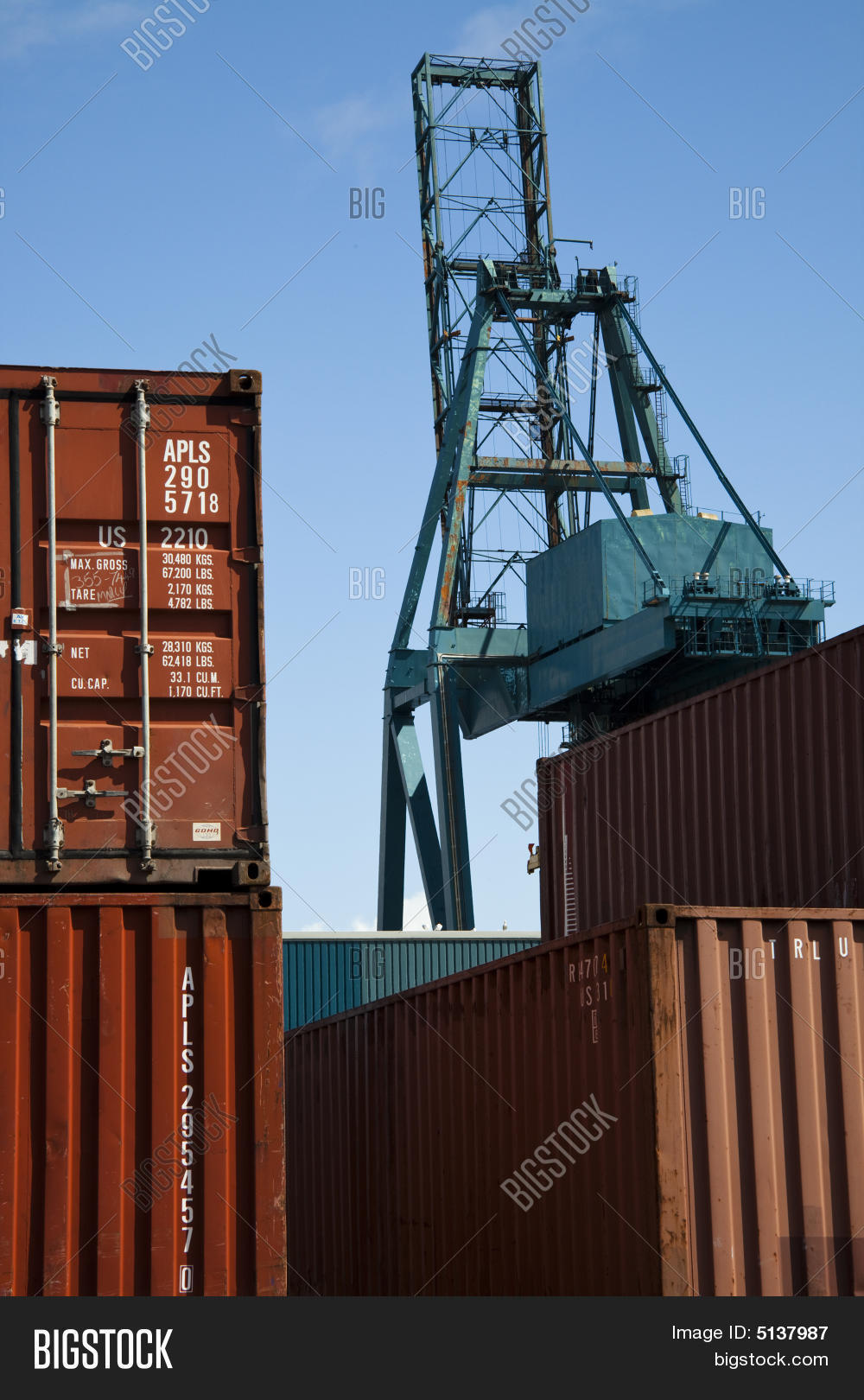 Containers Port Crane Image & Photo (Free Trial) | Bigstock