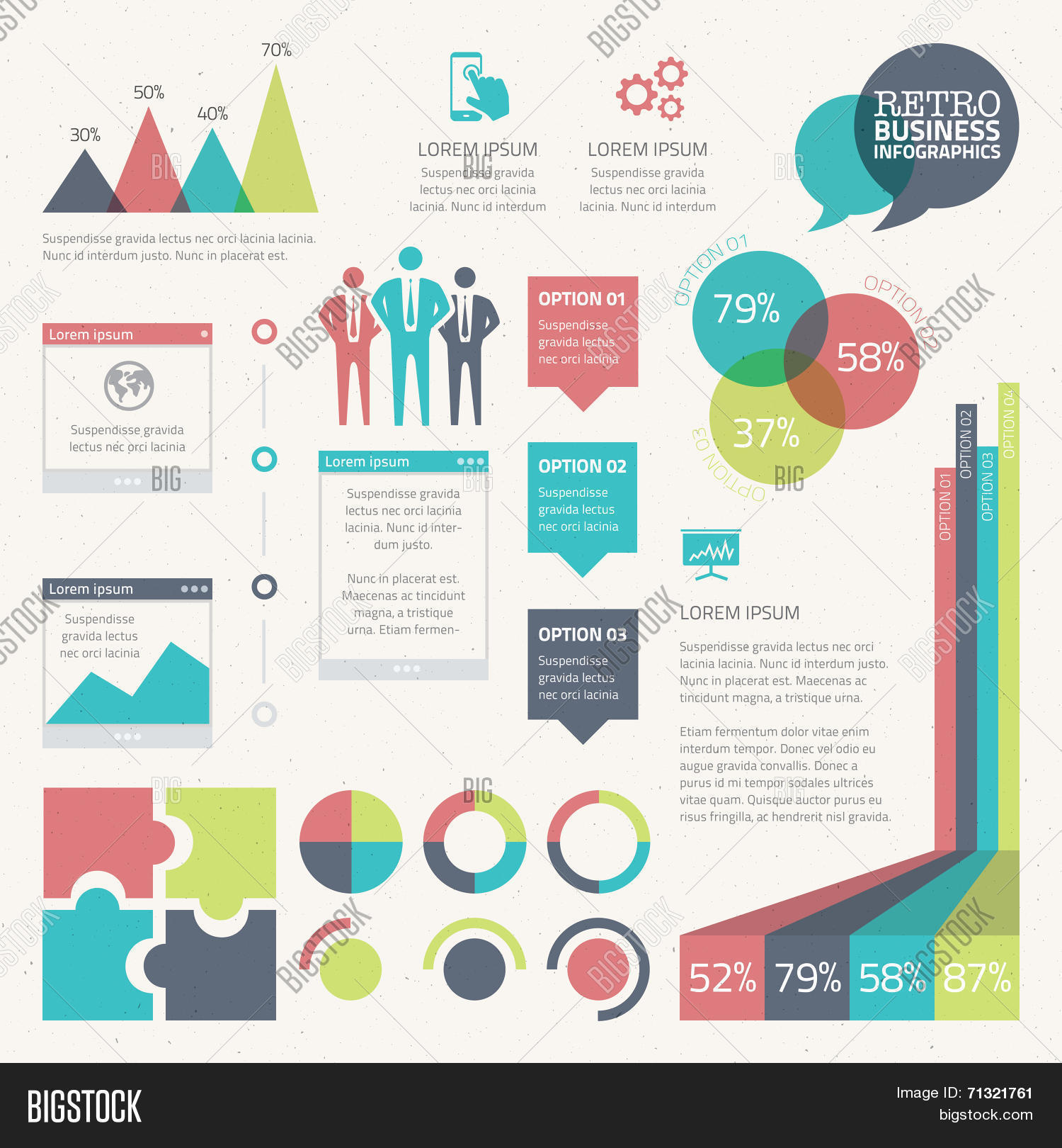 Retro Infographic Vector & Photo (Free Trial) | Bigstock