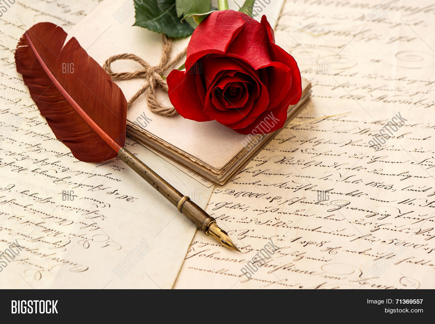 Old Letters, Rose Image & Photo (Free Trial) | Bigstock