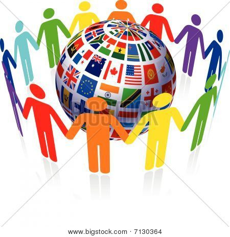 Unity Flags Globe Vector & Photo (Free Trial) | Bigstock