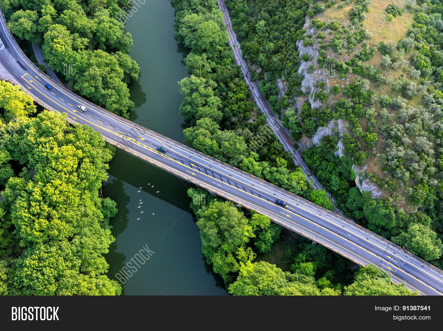 Aerial View Bridge Image & Photo (Free Trial) | Bigstock