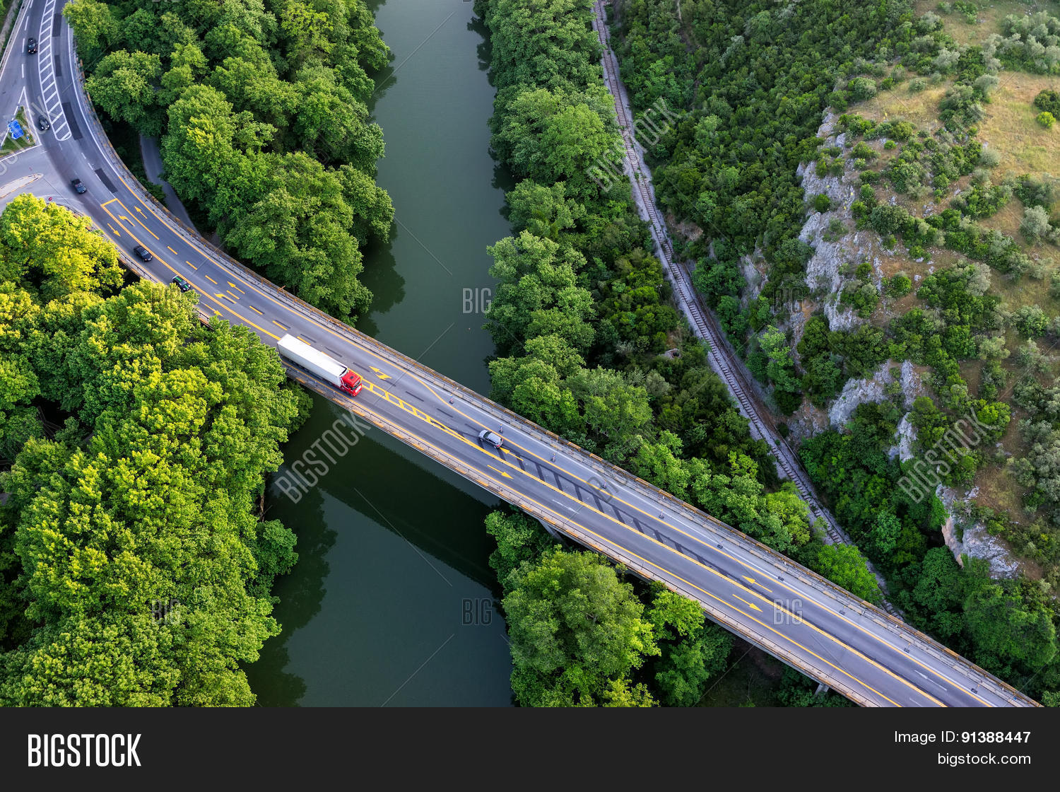 Aerial View Bridge Image & Photo (Free Trial) | Bigstock