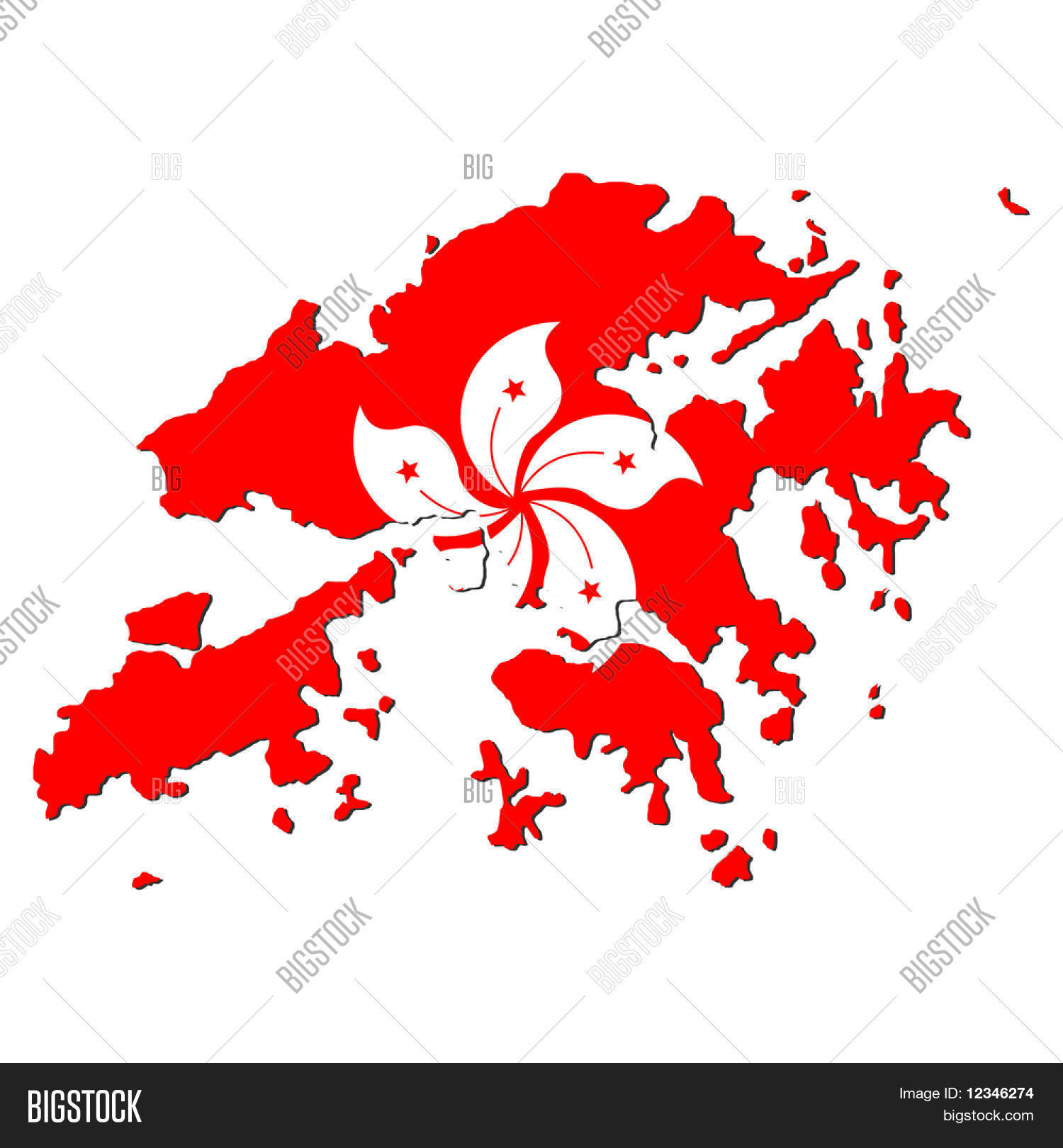 Map Hong Kong Their Image & Photo (Free Trial) | Bigstock