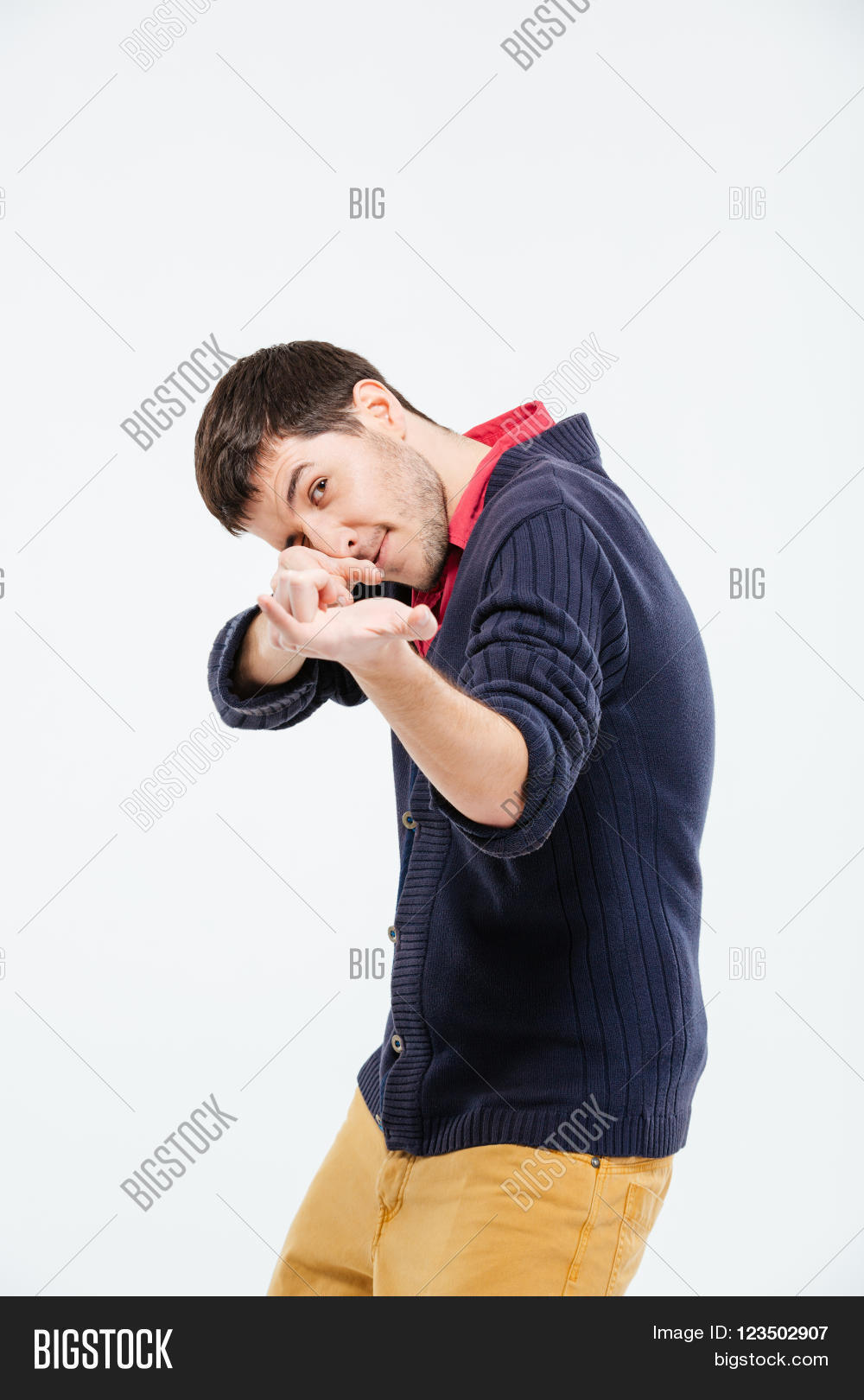 Casual Man Aiming Image & Photo (Free Trial) | Bigstock