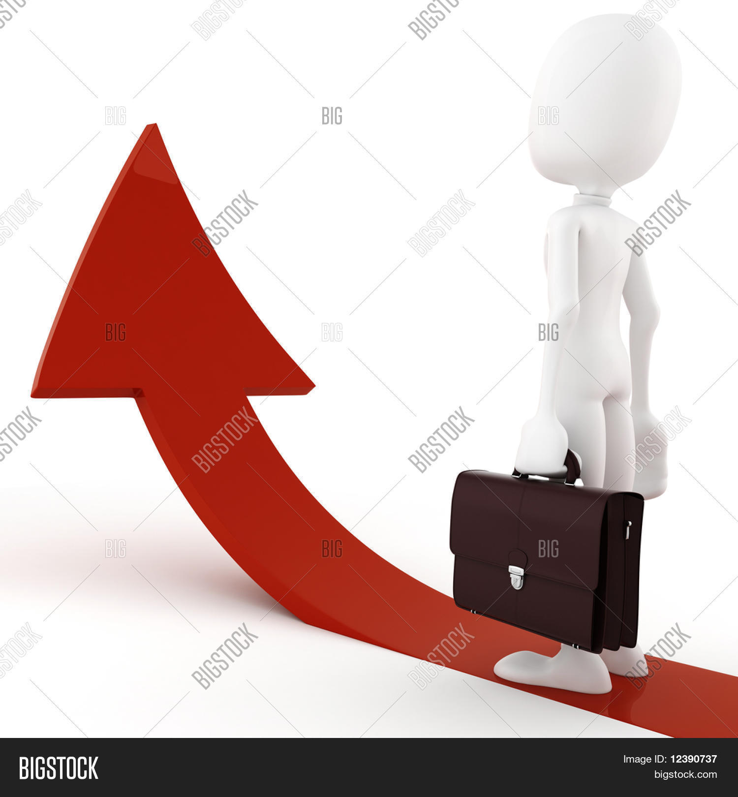 3d Man On Arrow - Image & Photo (Free Trial) | Bigstock