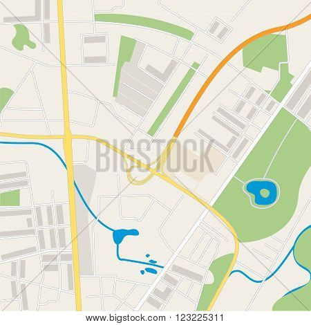Abstract City Map. Vector & Photo (Free Trial) | Bigstock