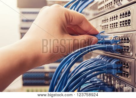 Hand Network Cables Image & Photo (Free Trial) | Bigstock