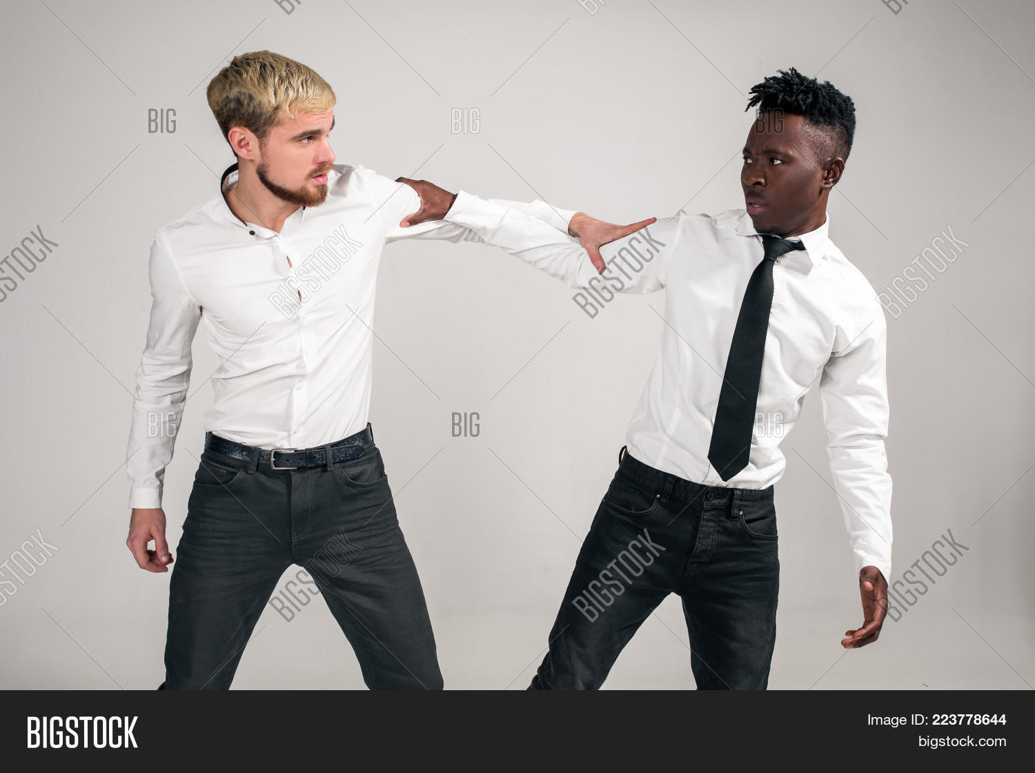 Two Stylish Men Posing Image And Photo Free Trial Bigstock