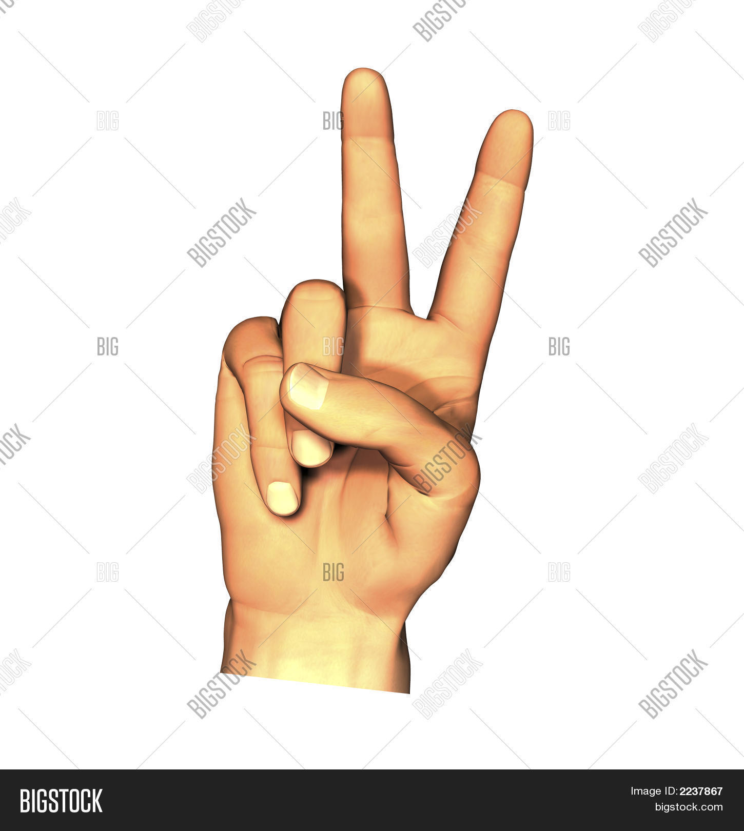 3D Hand Giving Peace Image & Photo (Free Trial) | Bigstock