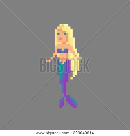 Pixel Art Mermaid Vector & Photo (Free Trial) | Bigstock