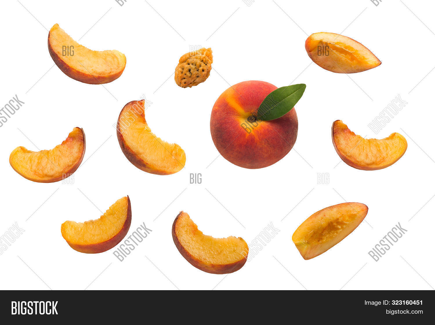 Fruit Set. Ripe Peach Image & Photo (Free Trial) | Bigstock