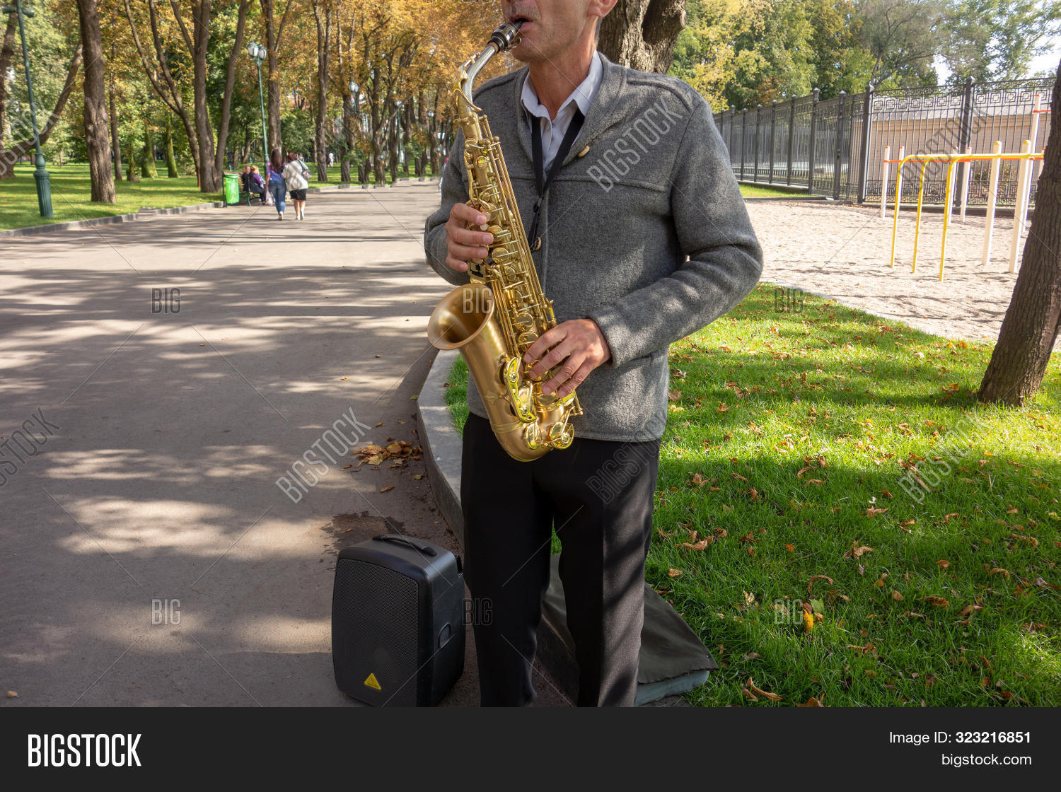 Man Plays On Saxophone Image & Photo (Free Trial) | Bigstock