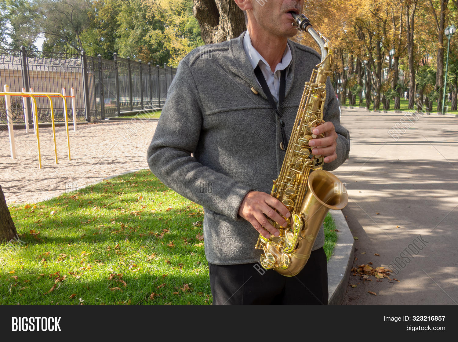 Man Plays On Saxophone Image & Photo (Free Trial) | Bigstock