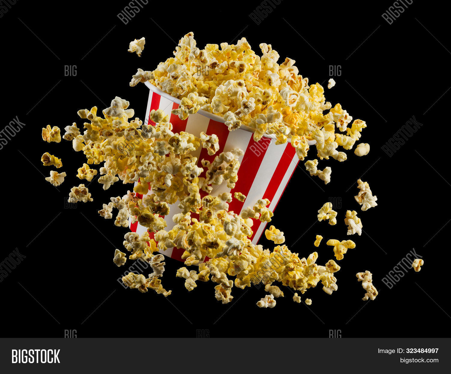Flying Popcorn Striped Image & Photo (Free Trial) | Bigstock