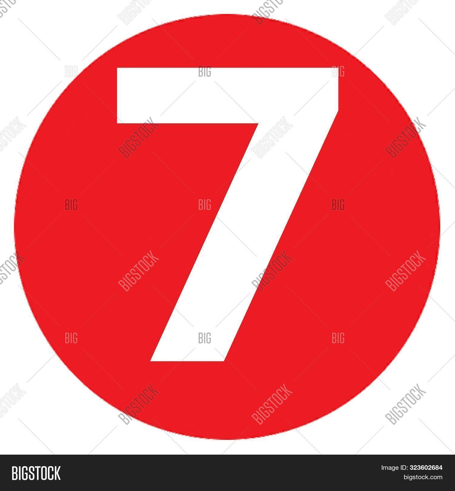 Number 7 Seven Big Red Image & Photo (Free Trial) | Bigstock