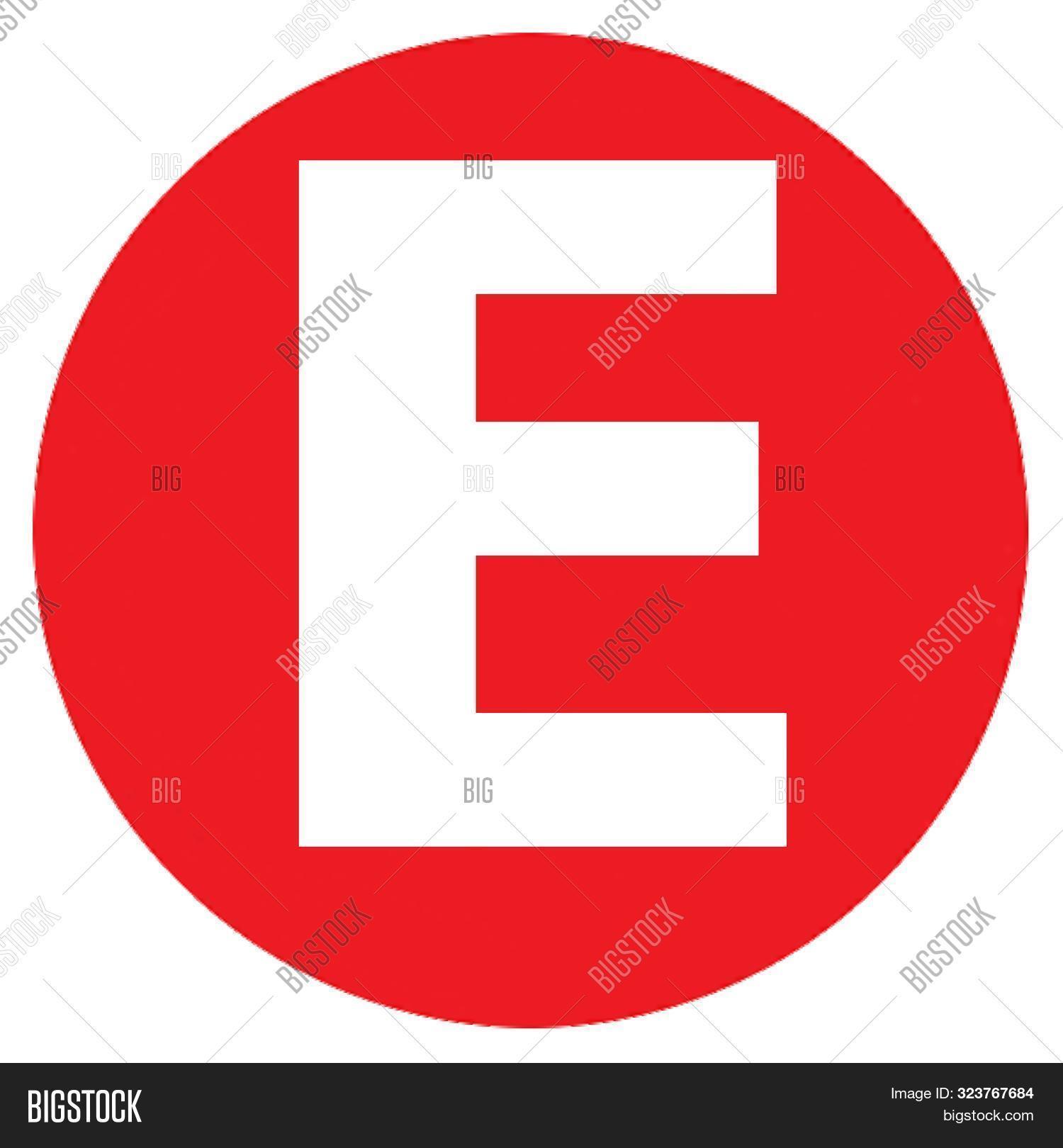 Letter E Big Red Dot Image & Photo (Free Trial) | Bigstock