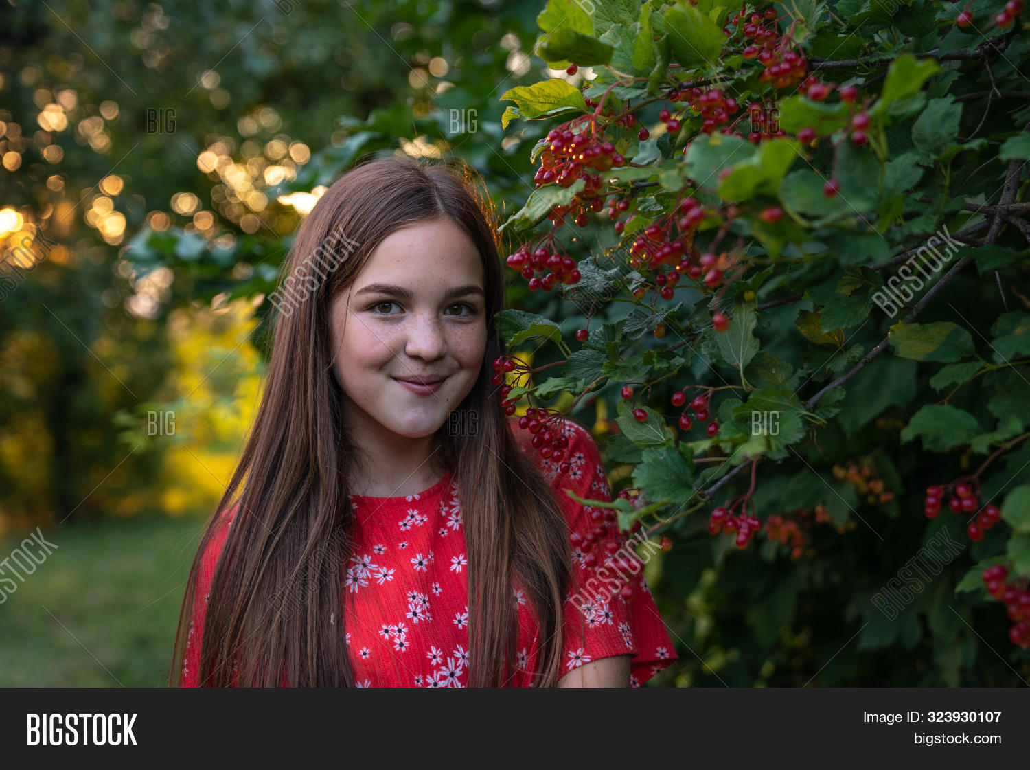 Shy Cute Teen Girl Red Image And Photo Free Trial Bigstock