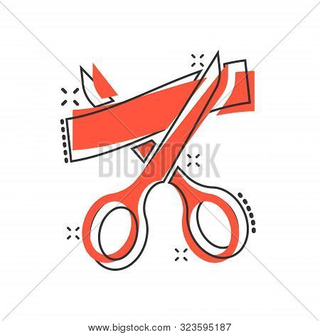 Scissors Icon Comic Vector & Photo (Free Trial) | Bigstock