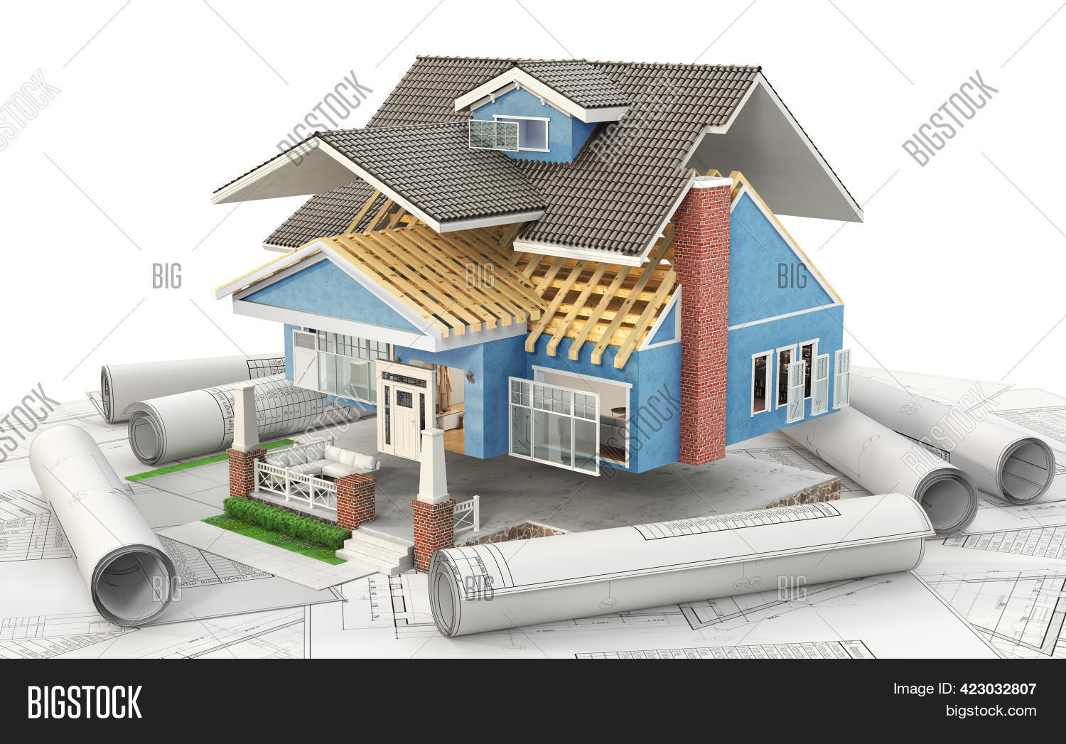 Sliced House Furniture Image & Photo (Free Trial) | Bigstock