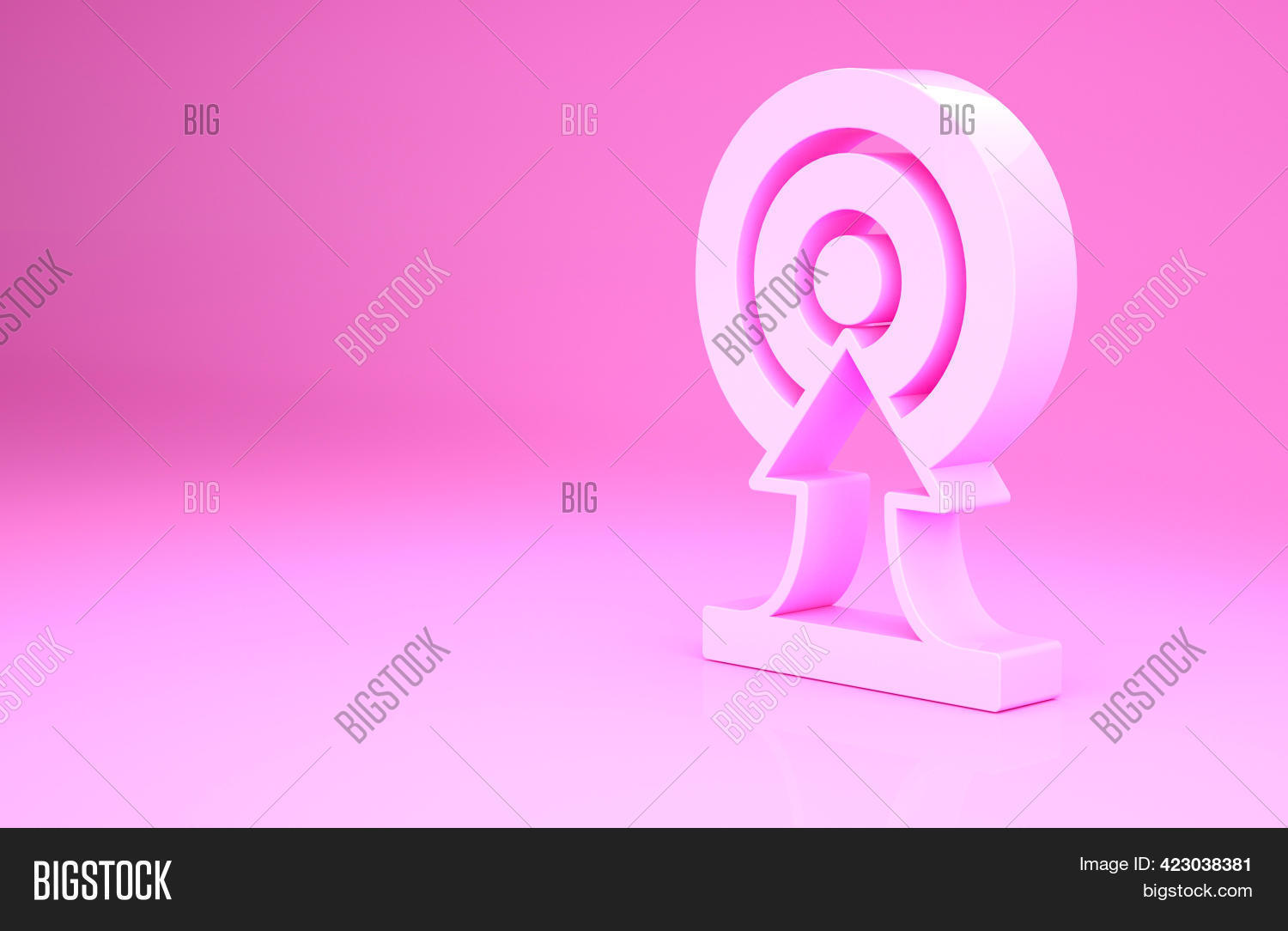 Pink Target Arrow Icon Image & Photo (Free Trial) | Bigstock