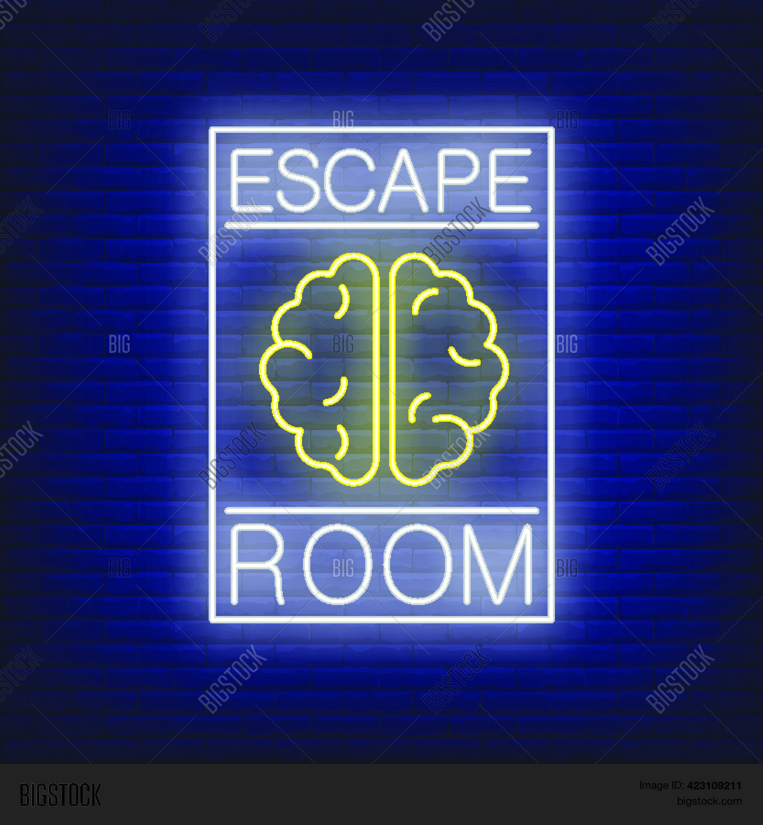 Escape Room Neon Sign Vector & Photo (Free Trial) | Bigstock