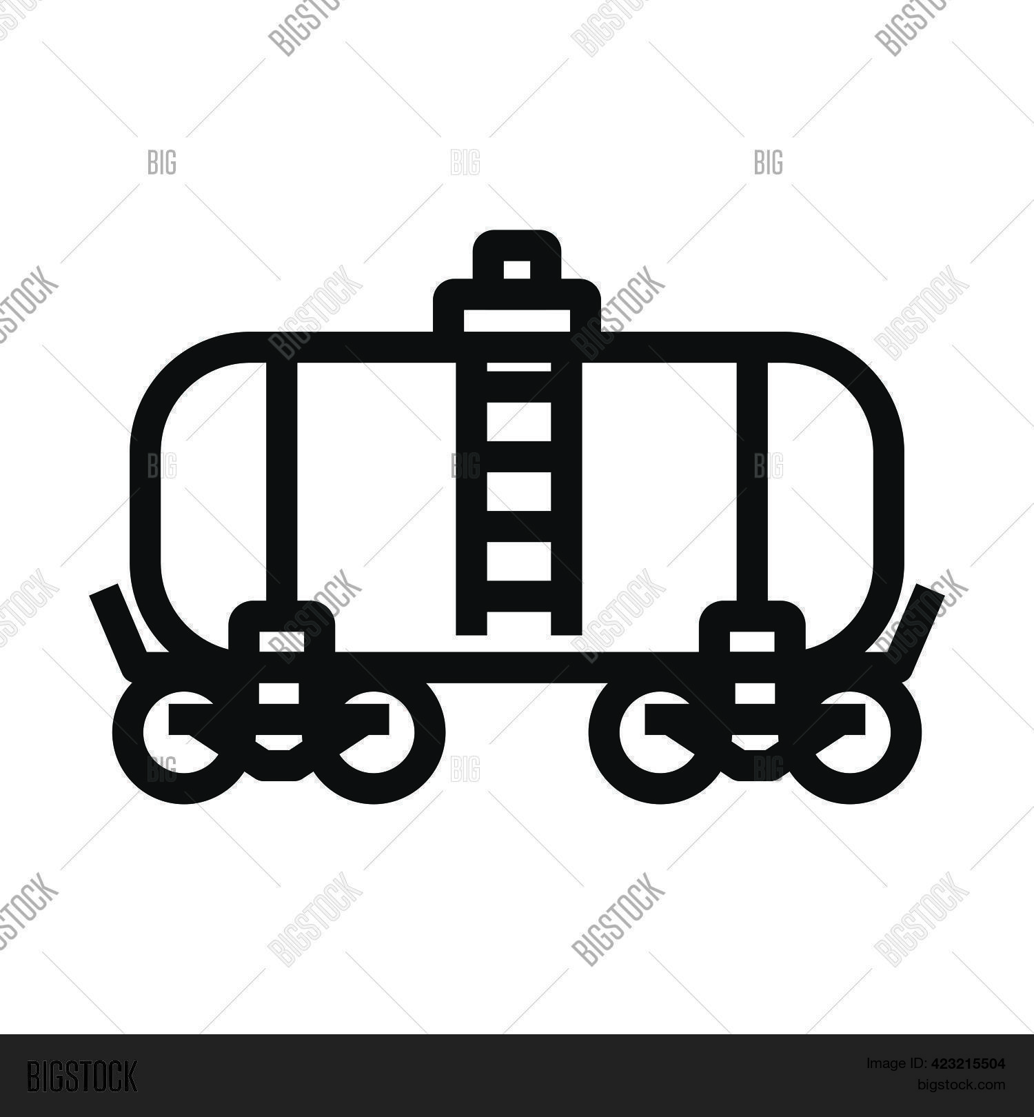 Oil Railway Tank Icon Vector & Photo (Free Trial) | Bigstock