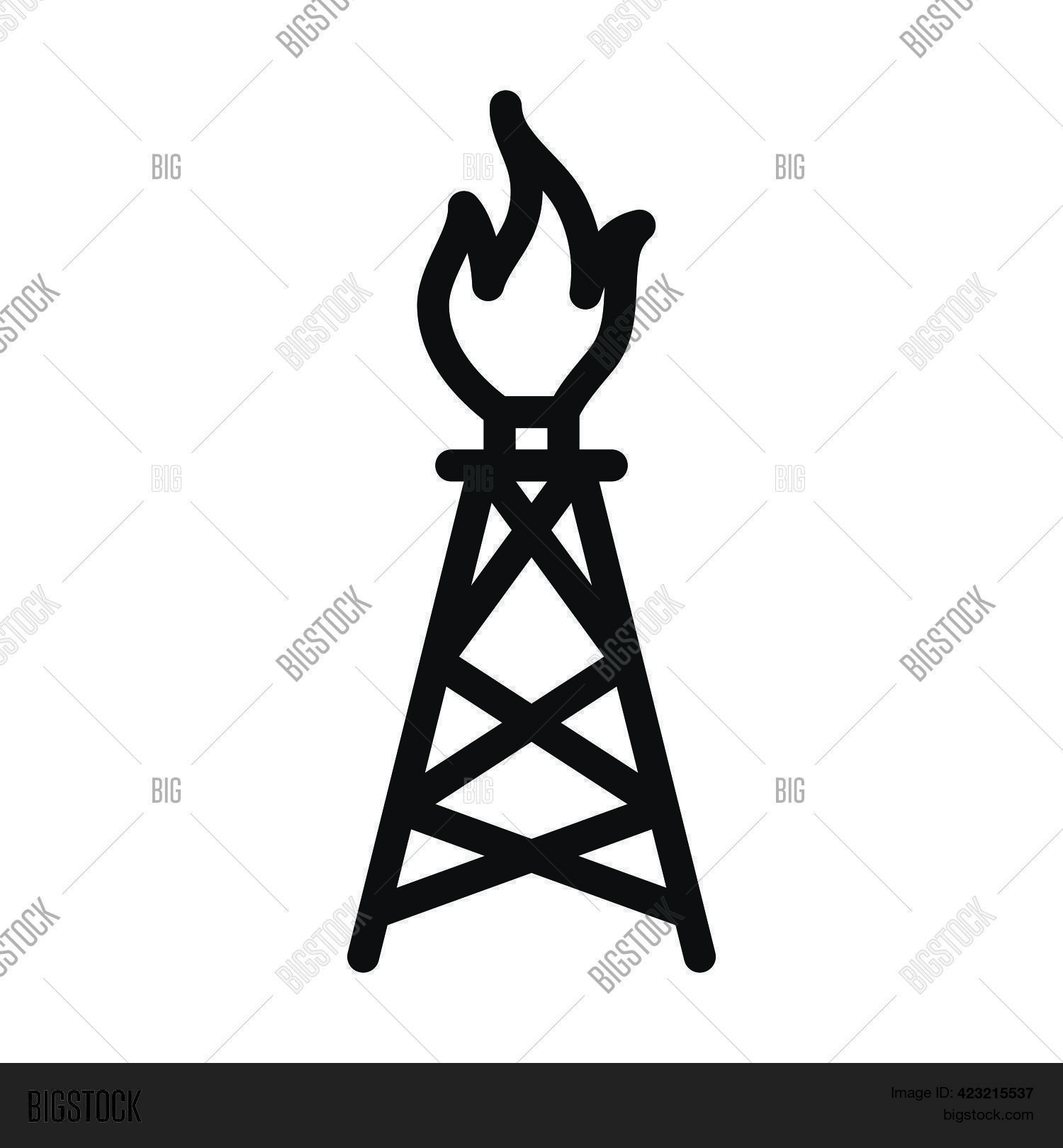 Gas Tower Icon. Bold Vector & Photo (Free Trial) | Bigstock