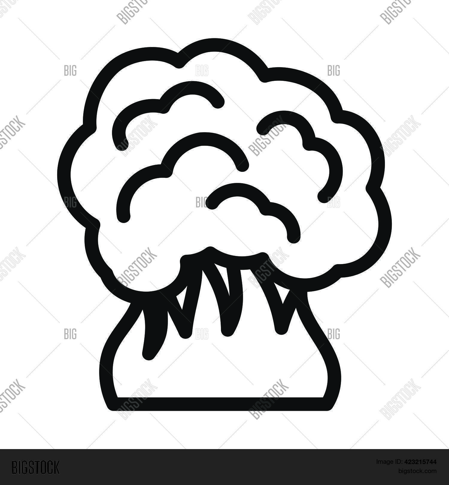 Fire Smoke Icon. Bold Vector & Photo (Free Trial) | Bigstock