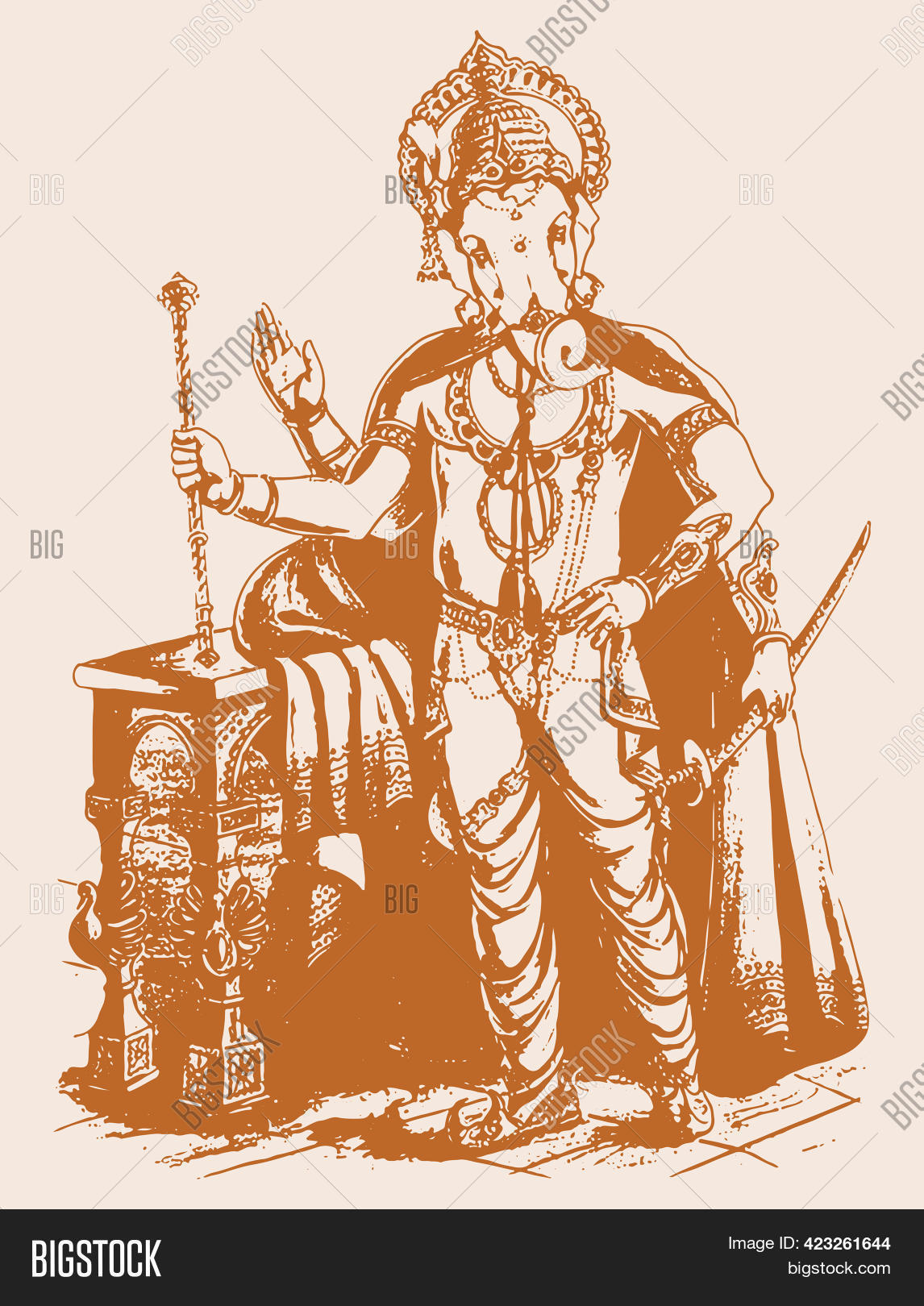 Sketch Hindu God Lord Image & Photo (Free Trial) | Bigstock