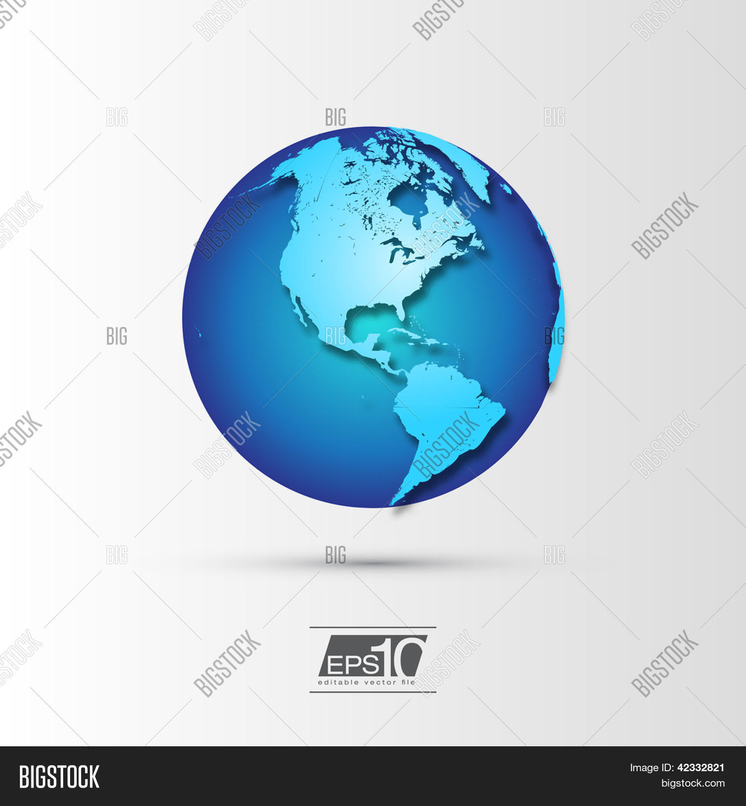 Blue Globe Icon Vector & Photo (Free Trial) | Bigstock