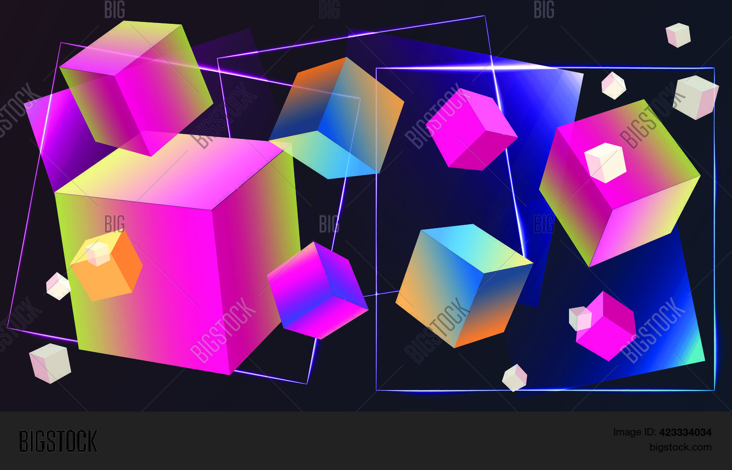 Abstract Cubic Vector & Photo (Free Trial) | Bigstock