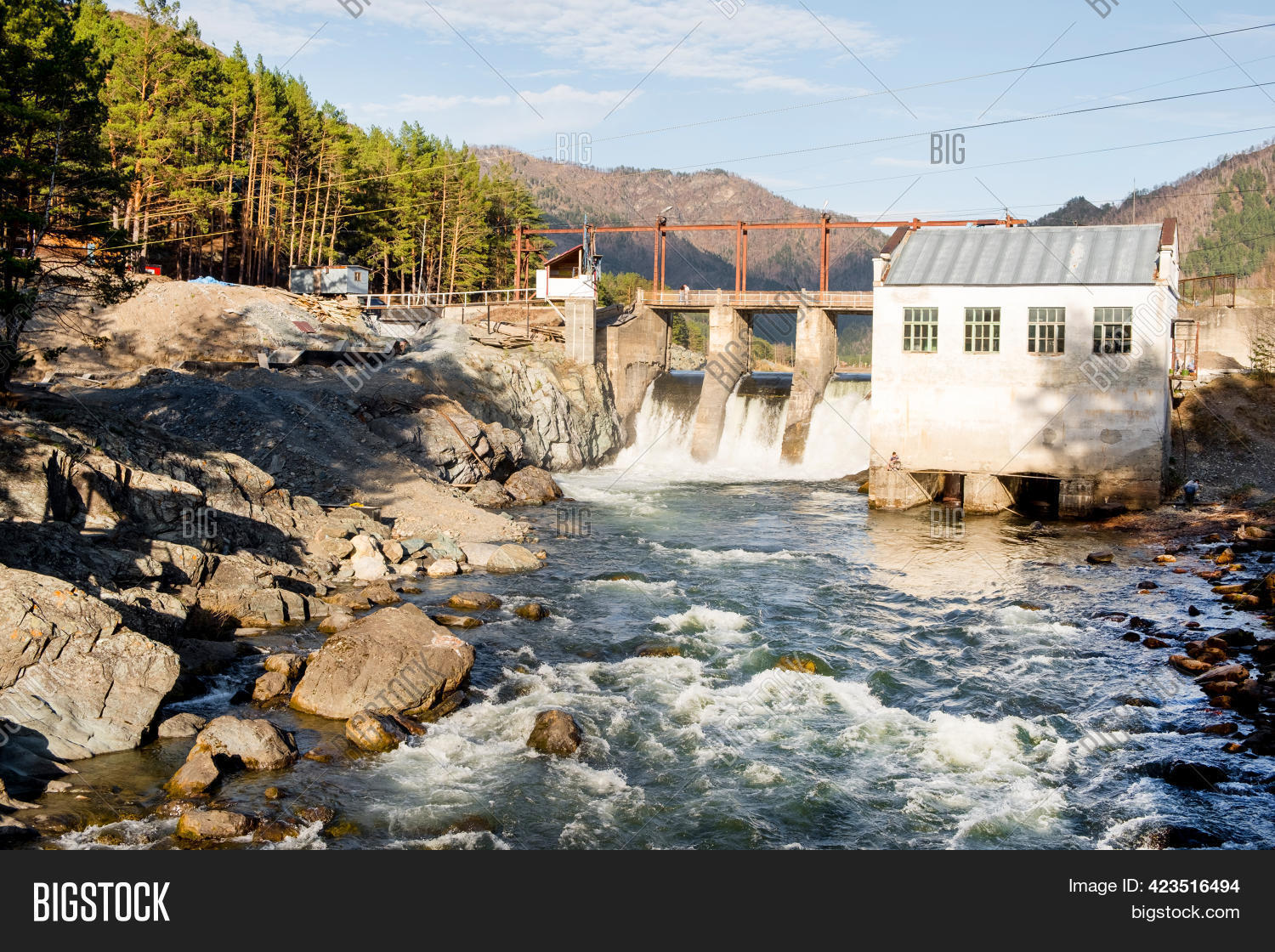Old Dam Flowing Water Image & Photo (Free Trial) | Bigstock