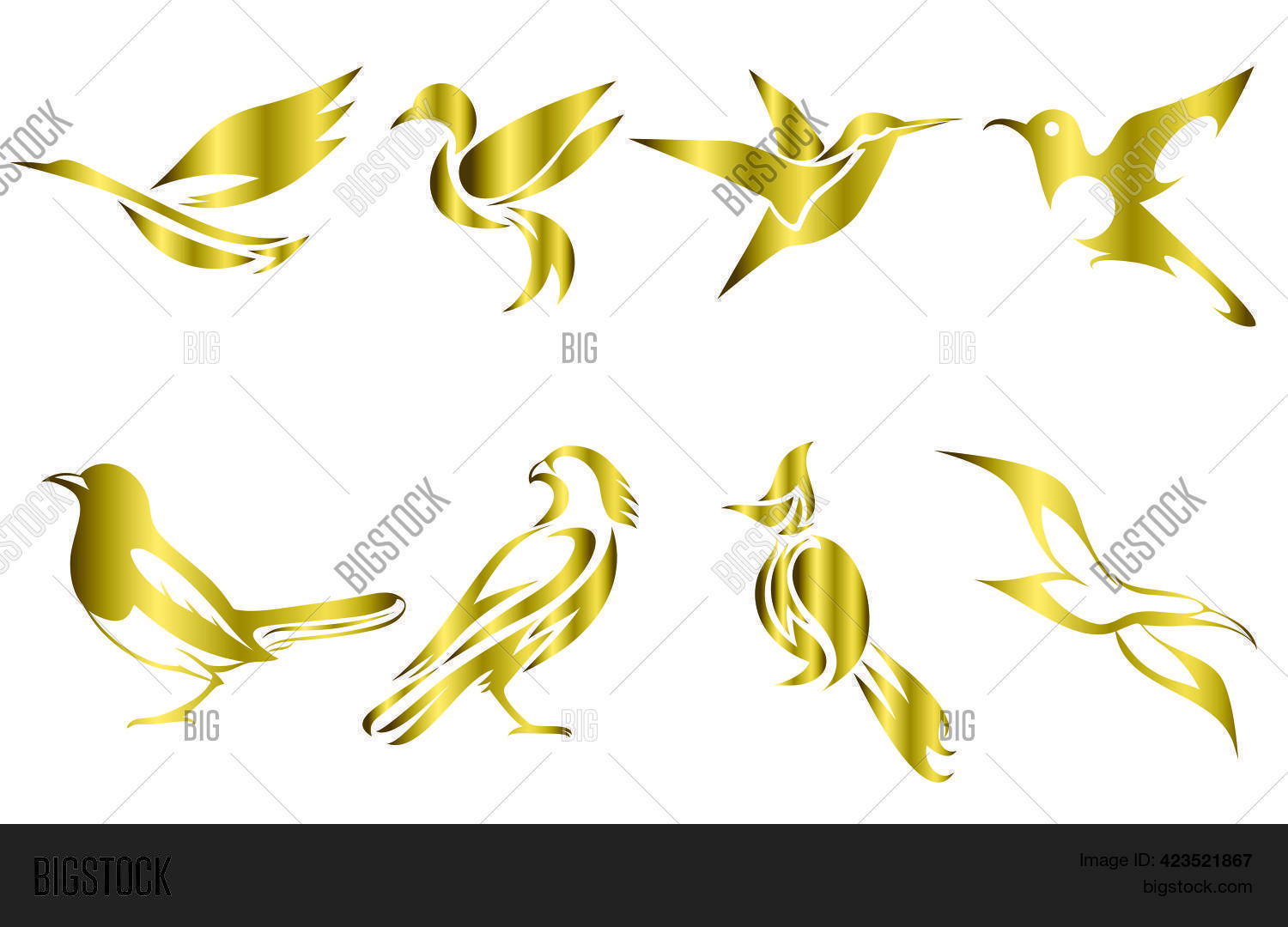 Set Gold Vector Vector & Photo (Free Trial) | Bigstock