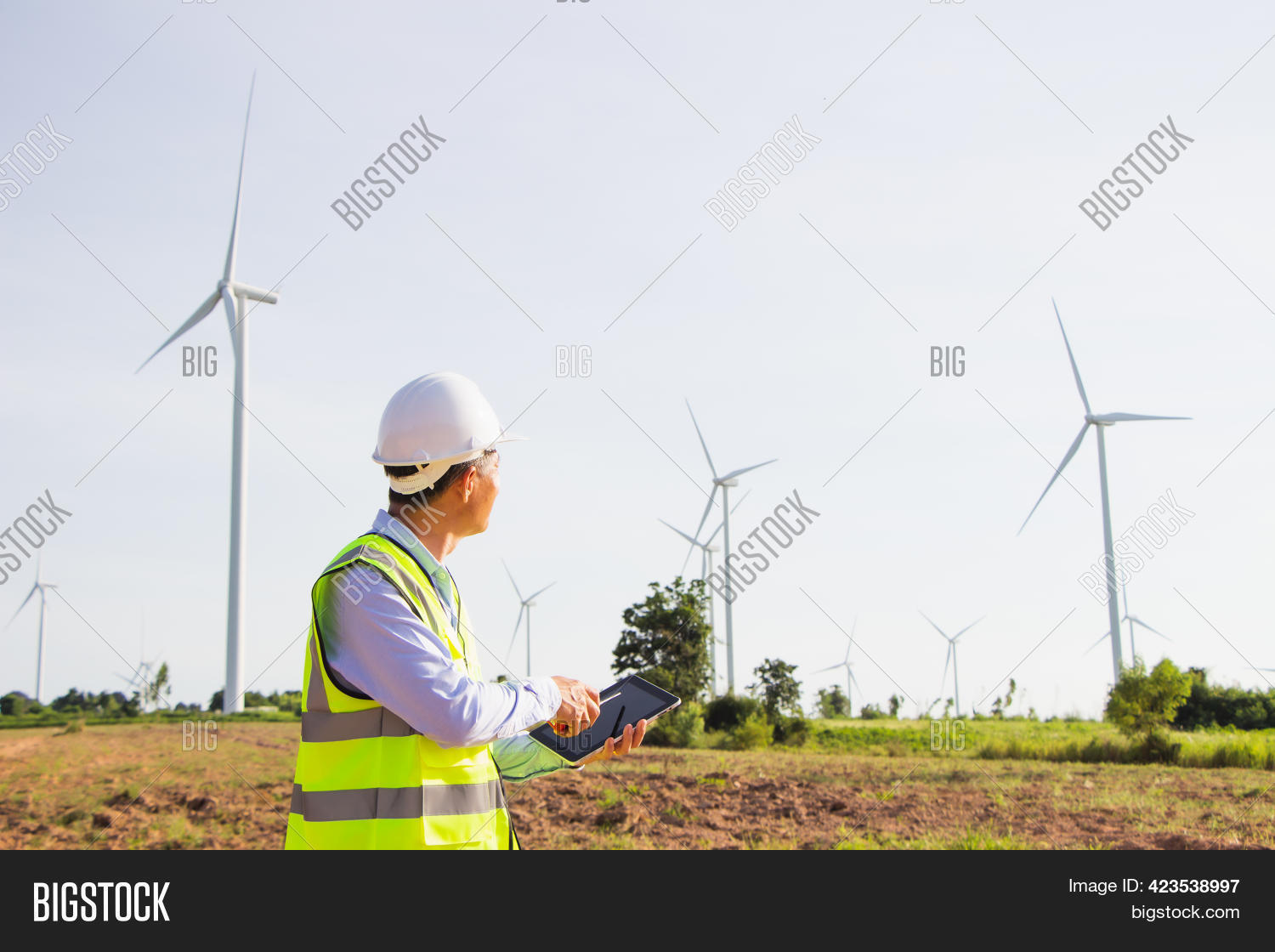 Rear View Man Engineer Image & Photo (Free Trial) | Bigstock