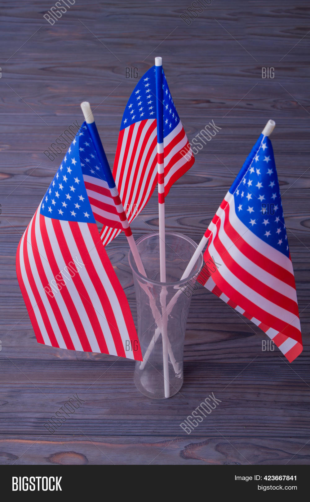 Glass Vase Three Flags Image & Photo (Free Trial) | Bigstock
