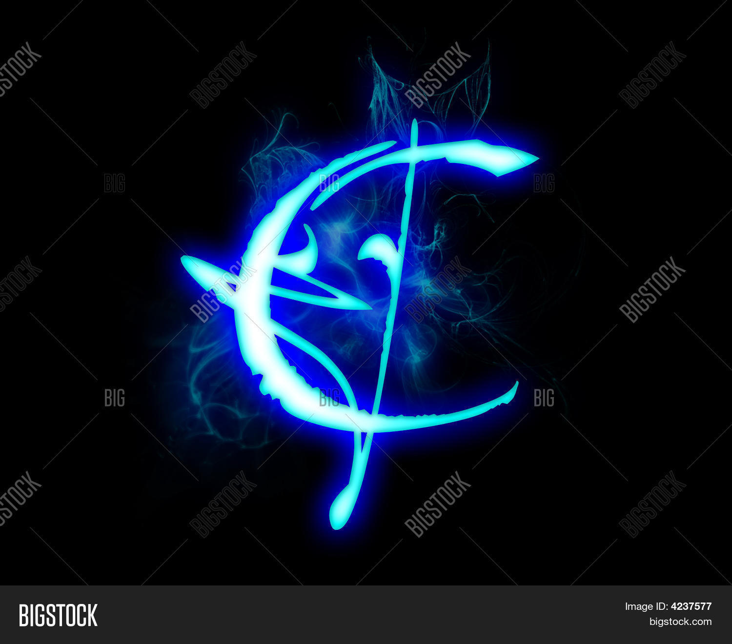 Blue Flame Magic Font Image & Photo (Free Trial) | Bigstock